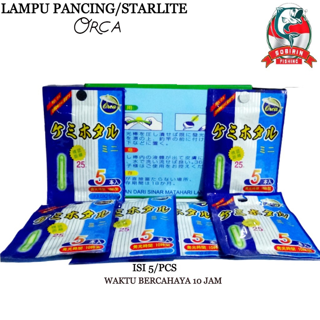 Jual Starlite Orca isi 5/pcs light stik glow stik - Lampu pancing ...