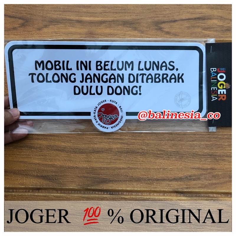 Jual STIKER JOGER - ASLI 100% ORIGINAL - LUCU LUCU KAYAK KAMU | Shopee ...