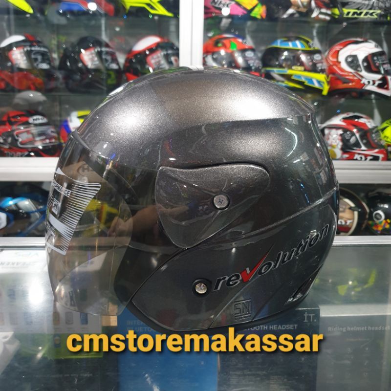 Jual Helm ACH Evo Half Face SNI Model Mirip GM Evo | Shopee Indonesia