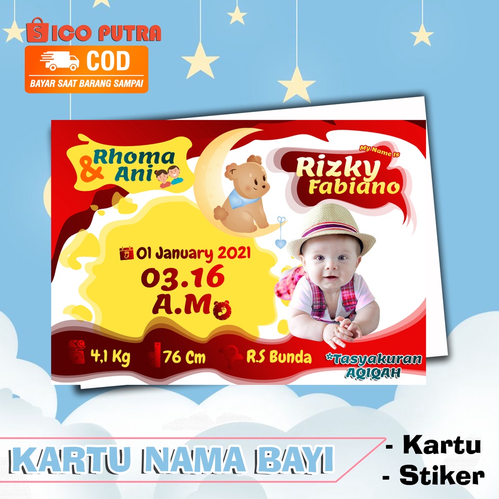 Jual KARTU NAMA BAYI BIODATA BAYI | Shopee Indonesia