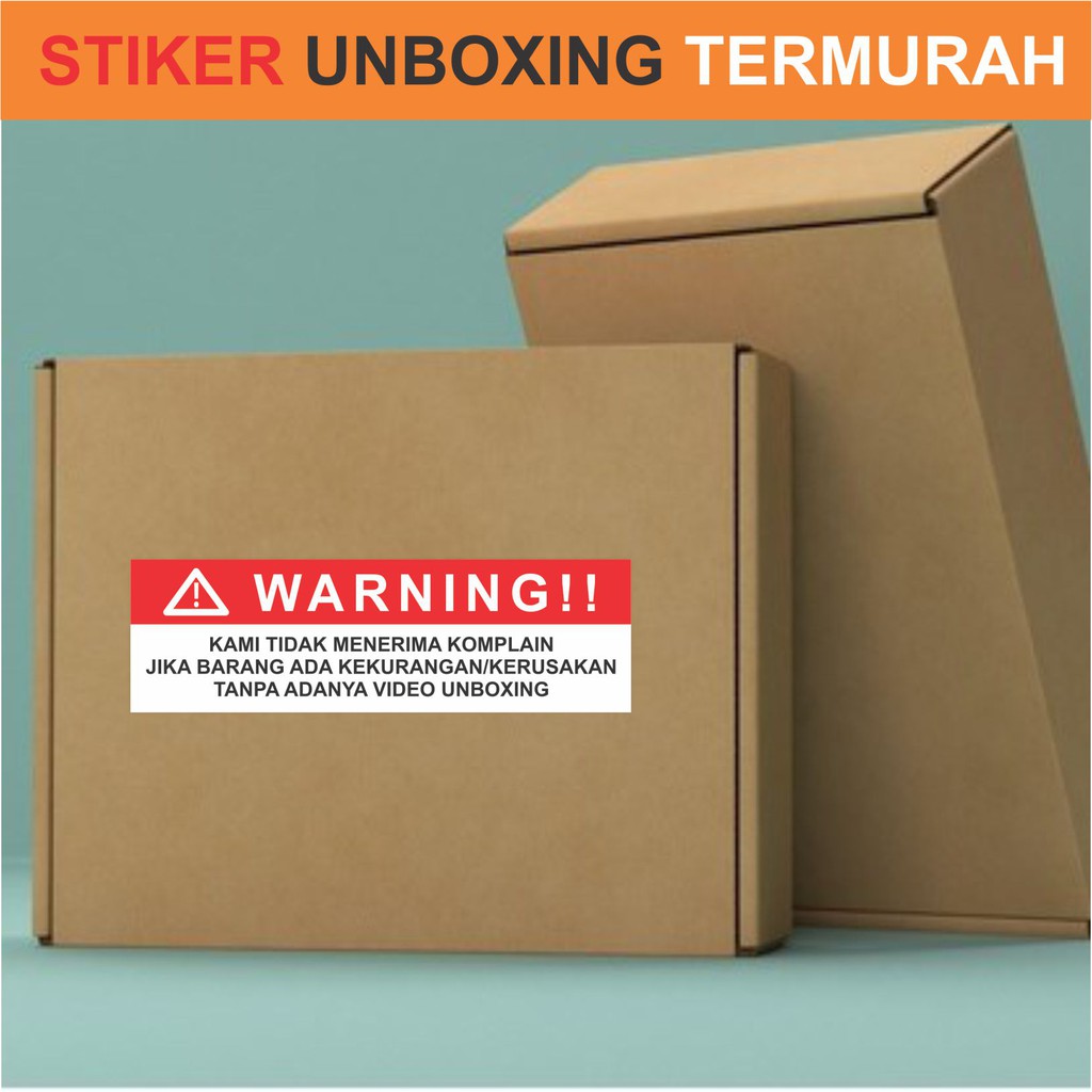 Jual stiker unboxing / unboxing stiker / label unboxing | Shopee Indonesia