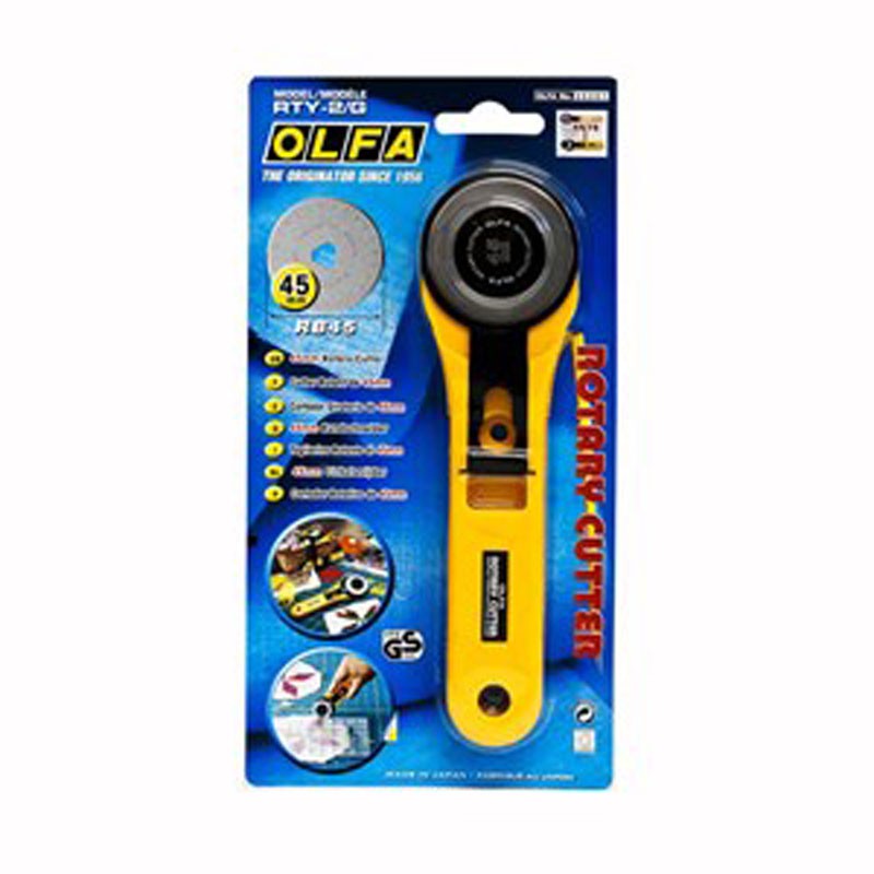 Jual alat potong kain model rotary cutter merk olfa ukuran 45mm ...