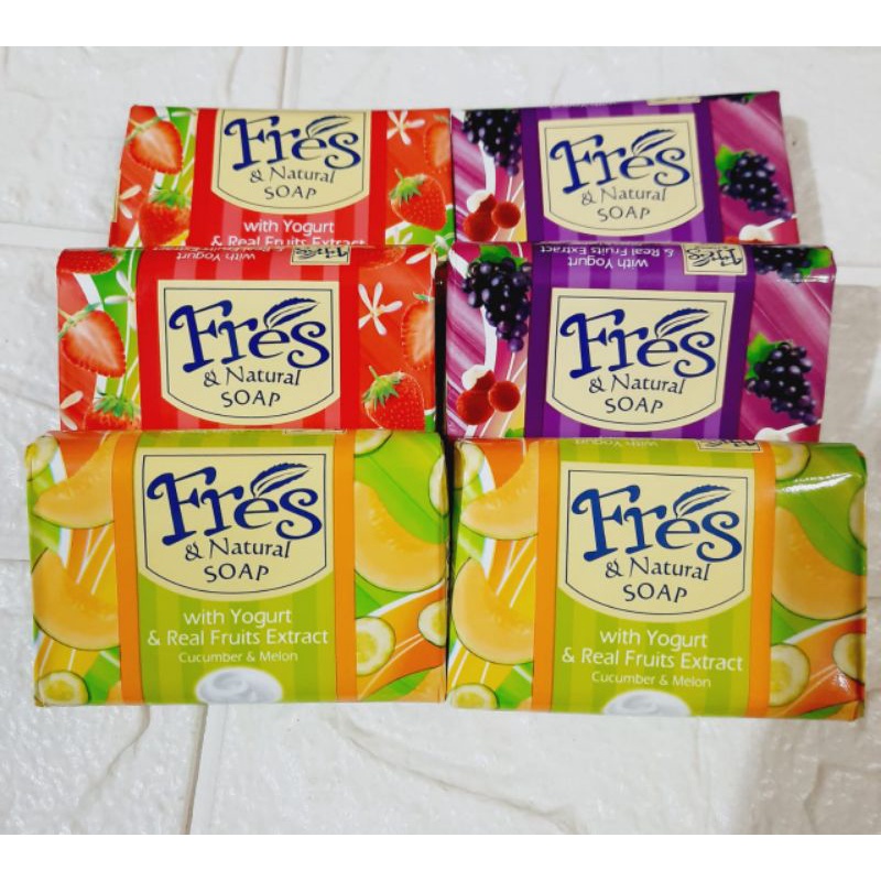 Jual SABUN FRES 6 biji / natural batang bar soap Buah 65gr | Shopee ...