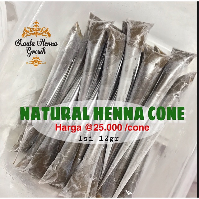 Jual NATURAL HENNA CONE asli daun henna aman untuk freckles, tangan ...
