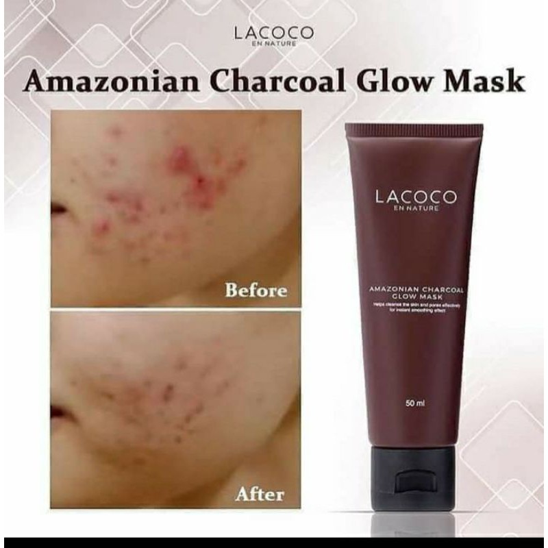 Jual LACOCO AMAZONIAN CHARCOAL GLOW MASK | Shopee Indonesia