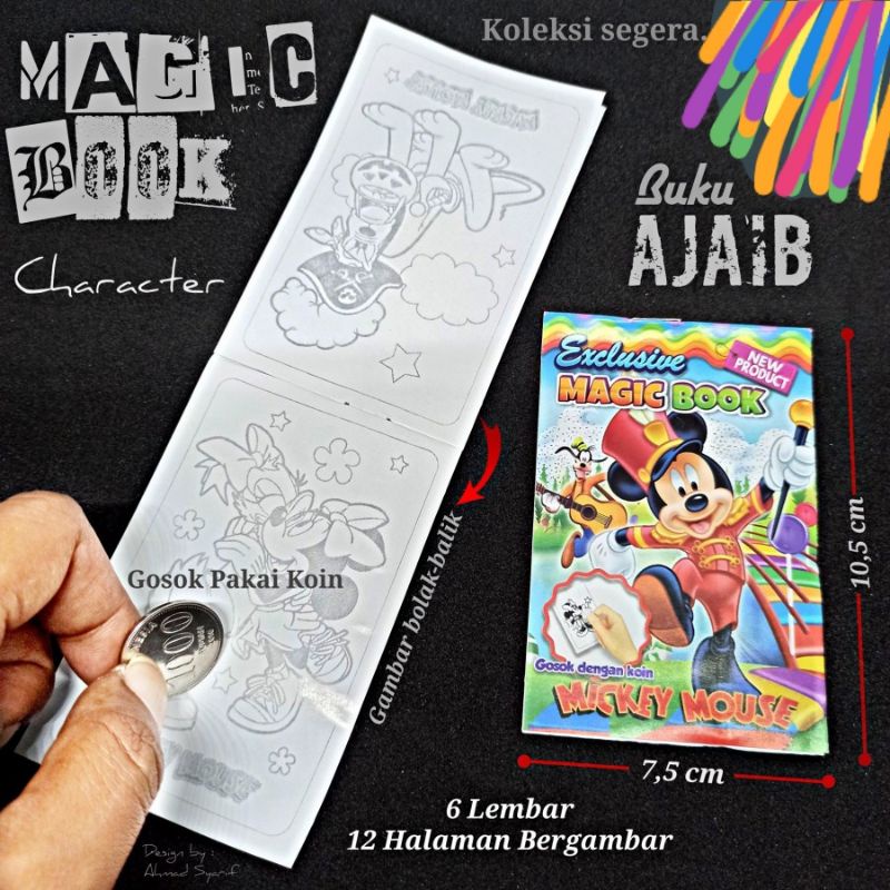Jual Paket 5 Pcs Atau Buah Mainan Gosok Koin Kertas Gambar Ajaib ...