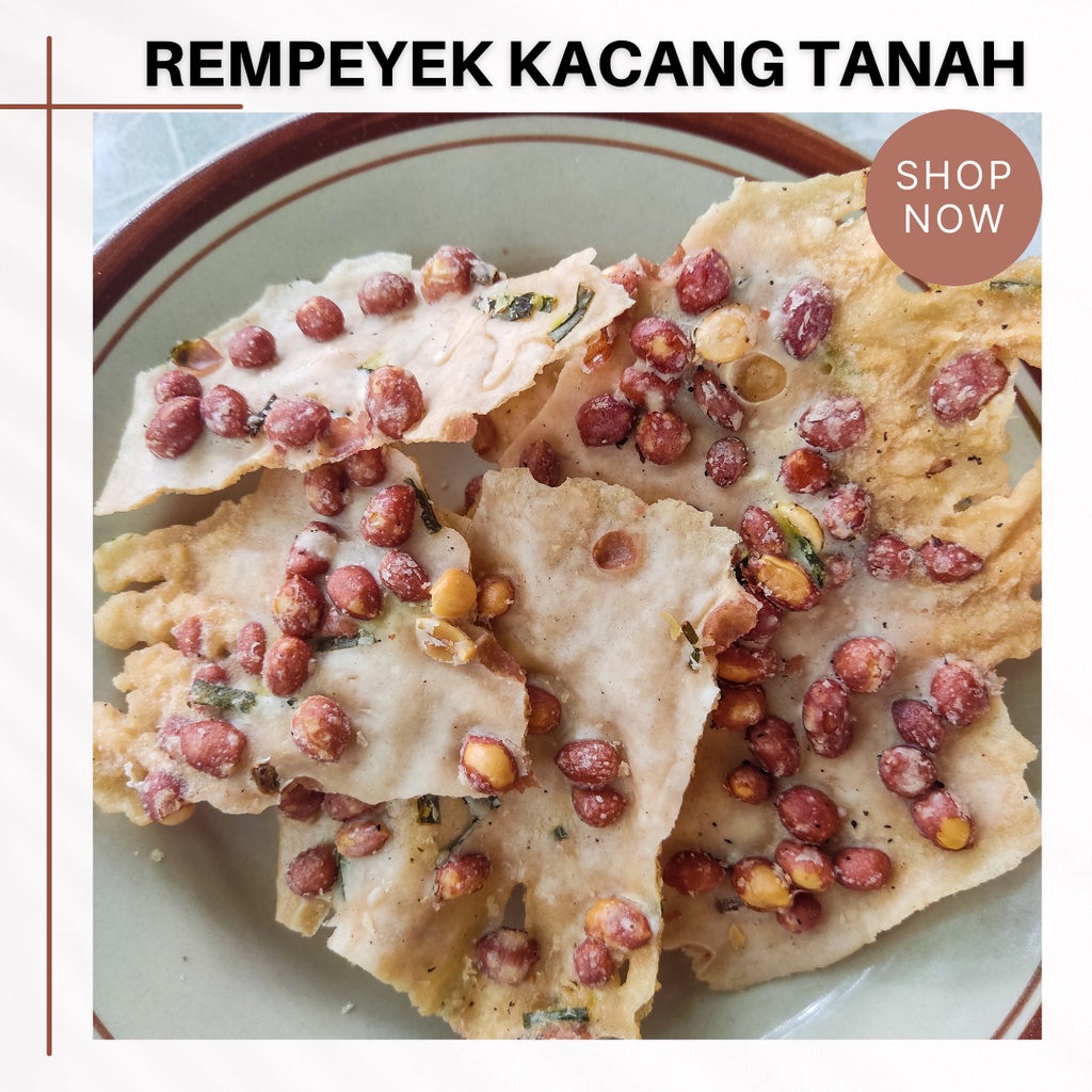 Jual Rempeyek Kacang Tanah / PROMO TERLARIS TERMURAH Peyek / Makanan ...