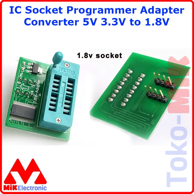Jual IC SOCKET PROGRAMMER ADAPTER CONVERTER 5V 3.3V to 1.8V Flash Bios ...