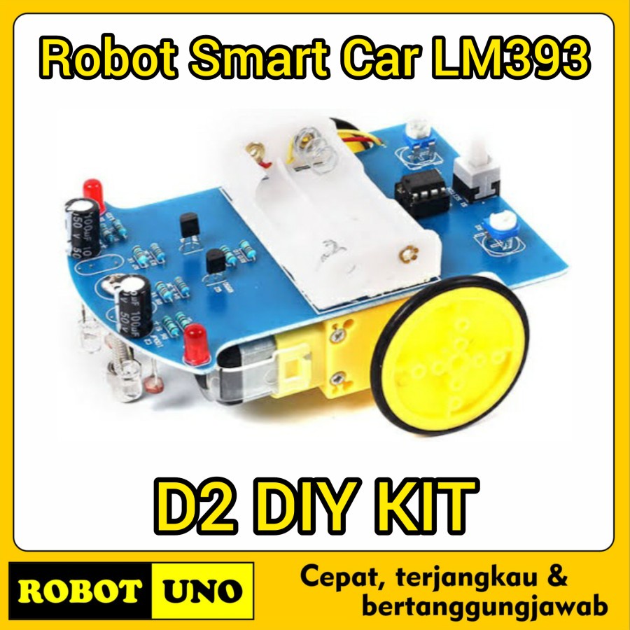 Jual Smart Car Robot Tracking Line Follower Smart Car LM393 Dual KIT ...