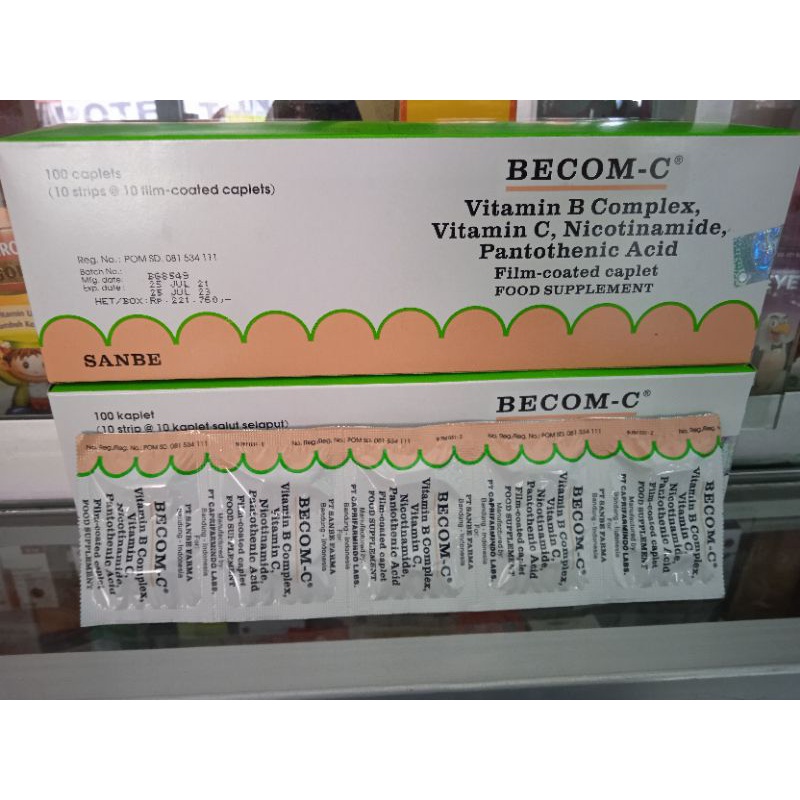 Jual becom c strip isi 10 tablet multivitamin | Shopee Indonesia