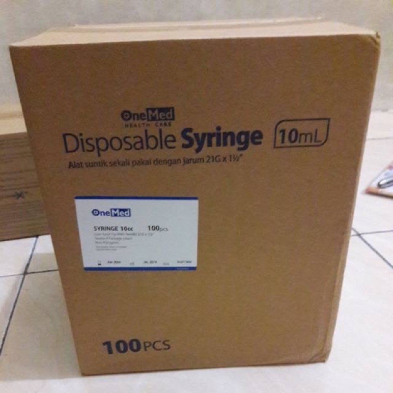 Jual Spuit 10 cc onemed / disposible syringe 10 ml Perbox | Shopee ...