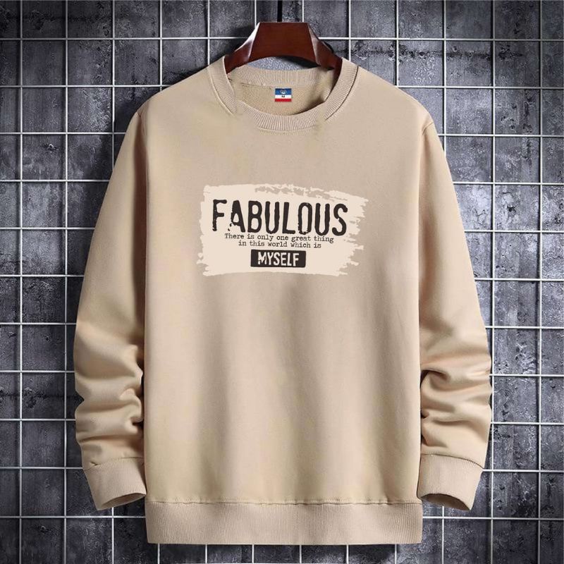 Jual Sweater basic pria wanita kekinian FABULOUS crewneck terbaru bahan ...