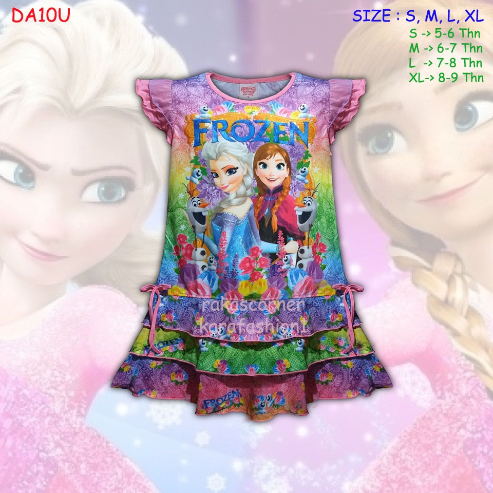 Jual COD (DA10U) Daster Anak Frozen, Baju Tidur Anak Beautiful Dream ...