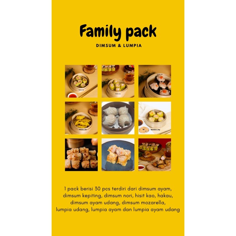 Jual FAMILY PACK DIMSUM LUMPIA 30 PCS/DIMSUM LUMPIA MIX/DIMSUM LUMPIA ...