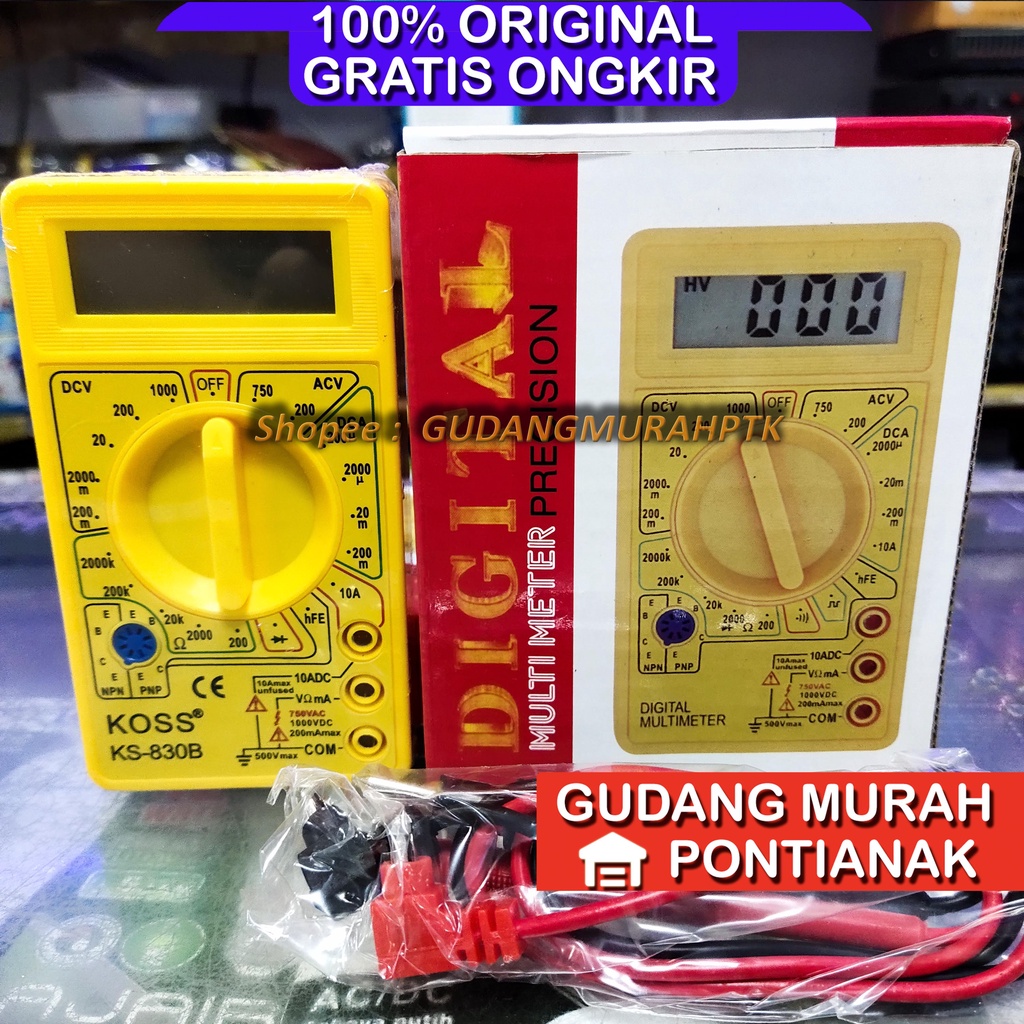 Jual Multitester Digital AVO METER Multi fungsi test komponen produk ...