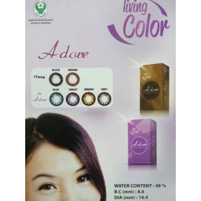 Jual Softlens Living Color ADORE 2 Tone atau 1 Tone / Softlen Living ...