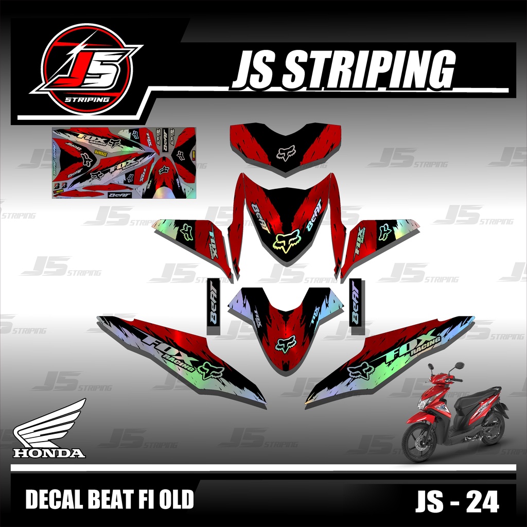 Jual Decal Sticker Laser Hologram Pelangi Beat fi old - Decal Stiker ...