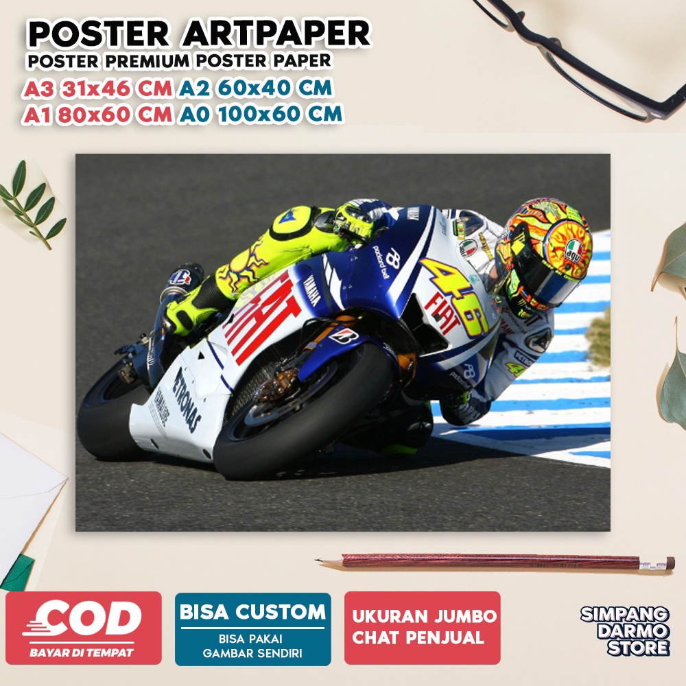 Jual TOKO POSTER DARMO STORE Poster Valentino Rossi VR46 Moto GP ...