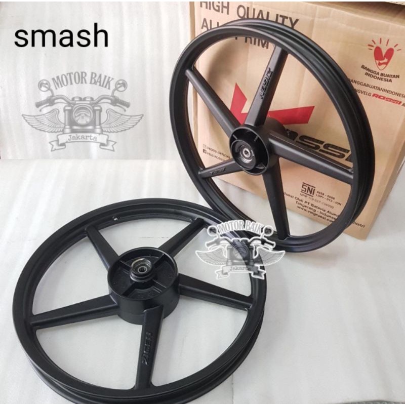 Jual Velg velek pelek racing smash 1set ROSSI depan belakang goose 140 ...