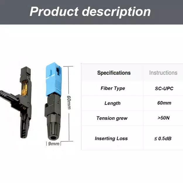 Jual Fast Connector SC UPC SOC Fiber Optic FTTH Grade A | Shopee Indonesia