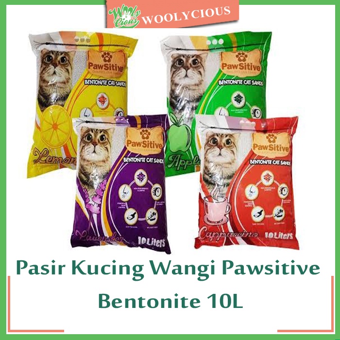 Jual Pasir PAWSITIVE 10L pasir kucing 10 liter gumpal wangi | Shopee Indonesia