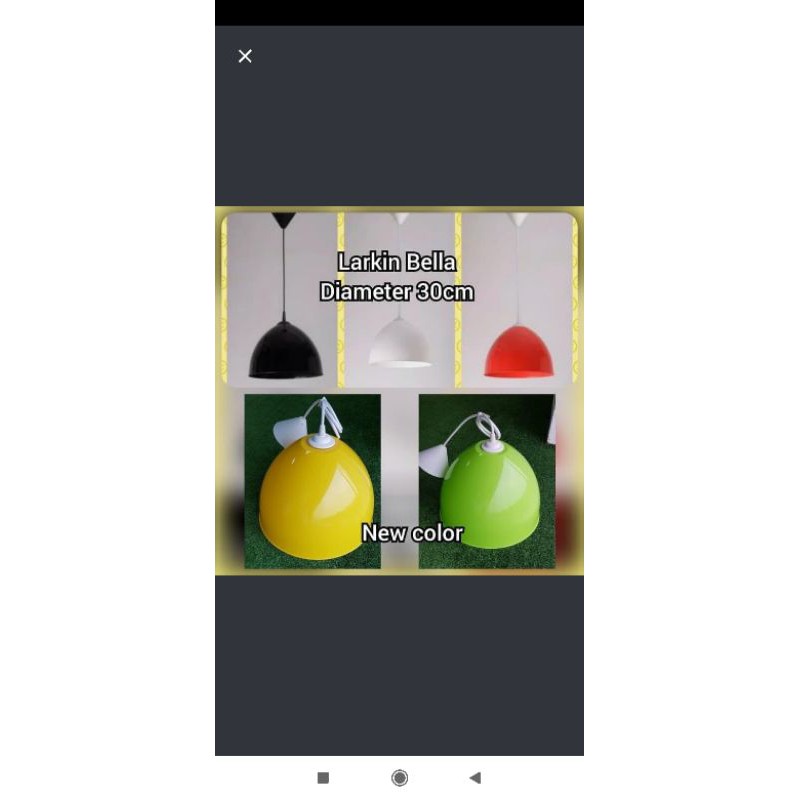 Jual lampu gantung cafe caffee tipe bella dekorasi interior hias ...