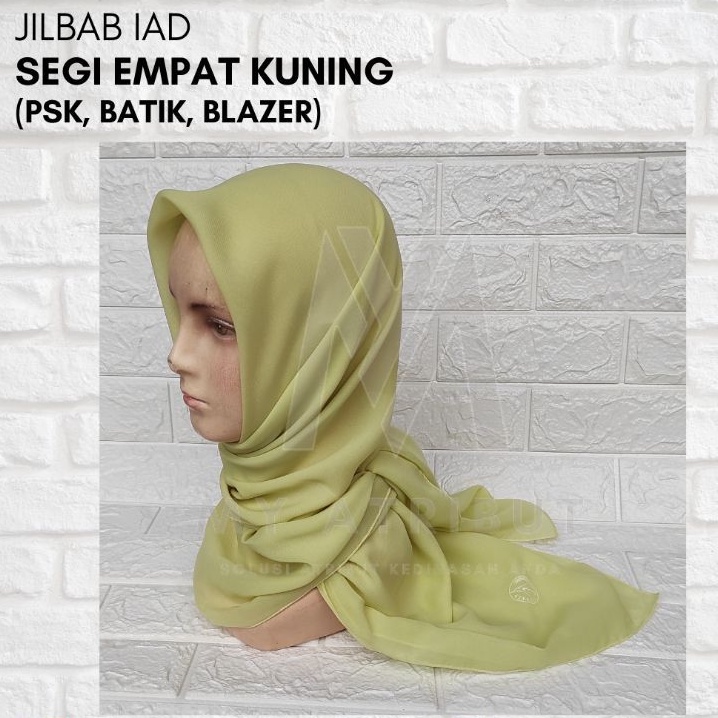 Jual Jilbab Segi Empat Iad Kuning (Psk) Pakaian Seragam Kerja Jilbab ...