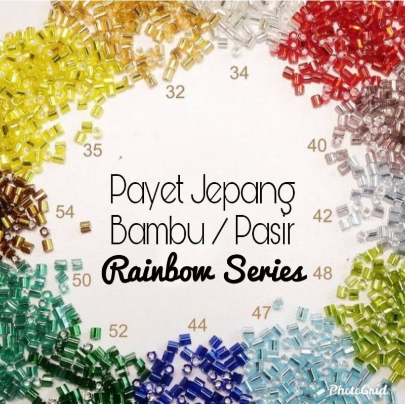 Jual 50 Gram Payet Jepang Bambu dan Pasir MGB RAINBOW SERIES | Shopee ...