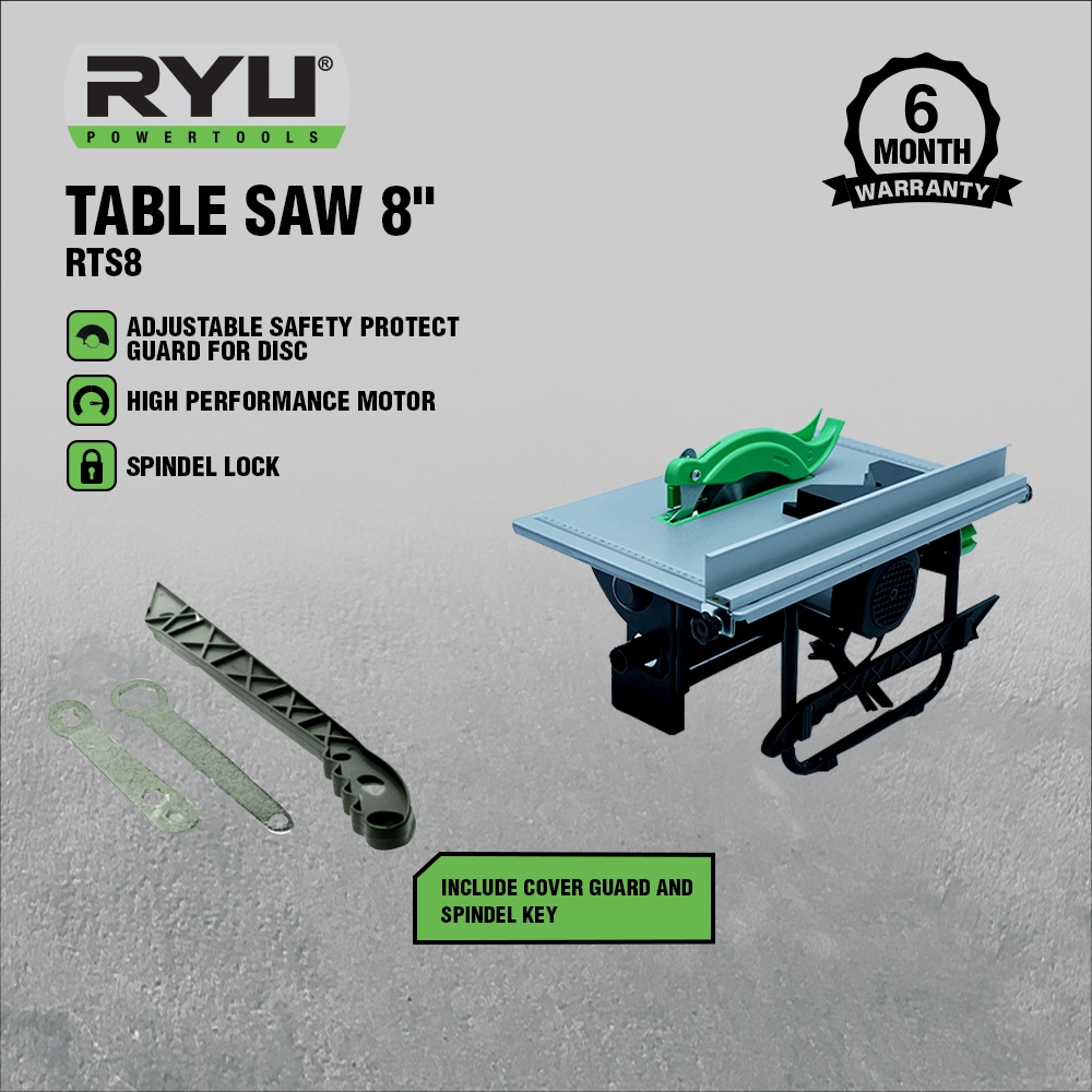 Jual Ryu table saw 8 inch RTS8 - mesin gergaji meja kayu - mesin potong ...