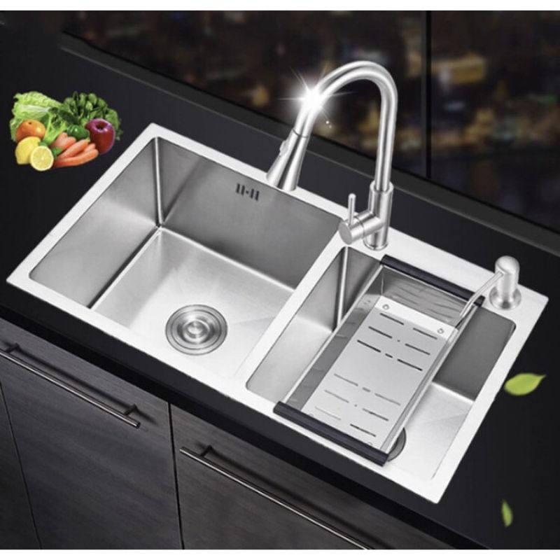Jual Paket Lengkap Kitchen Sink Stainless INOBE 8245 + Kran Stainless ...