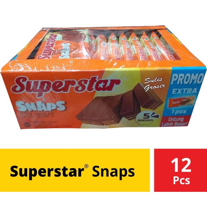 Jual Superstar Snaps Triple Chocolate 1 box isi 12 Pcs | Shopee Indonesia