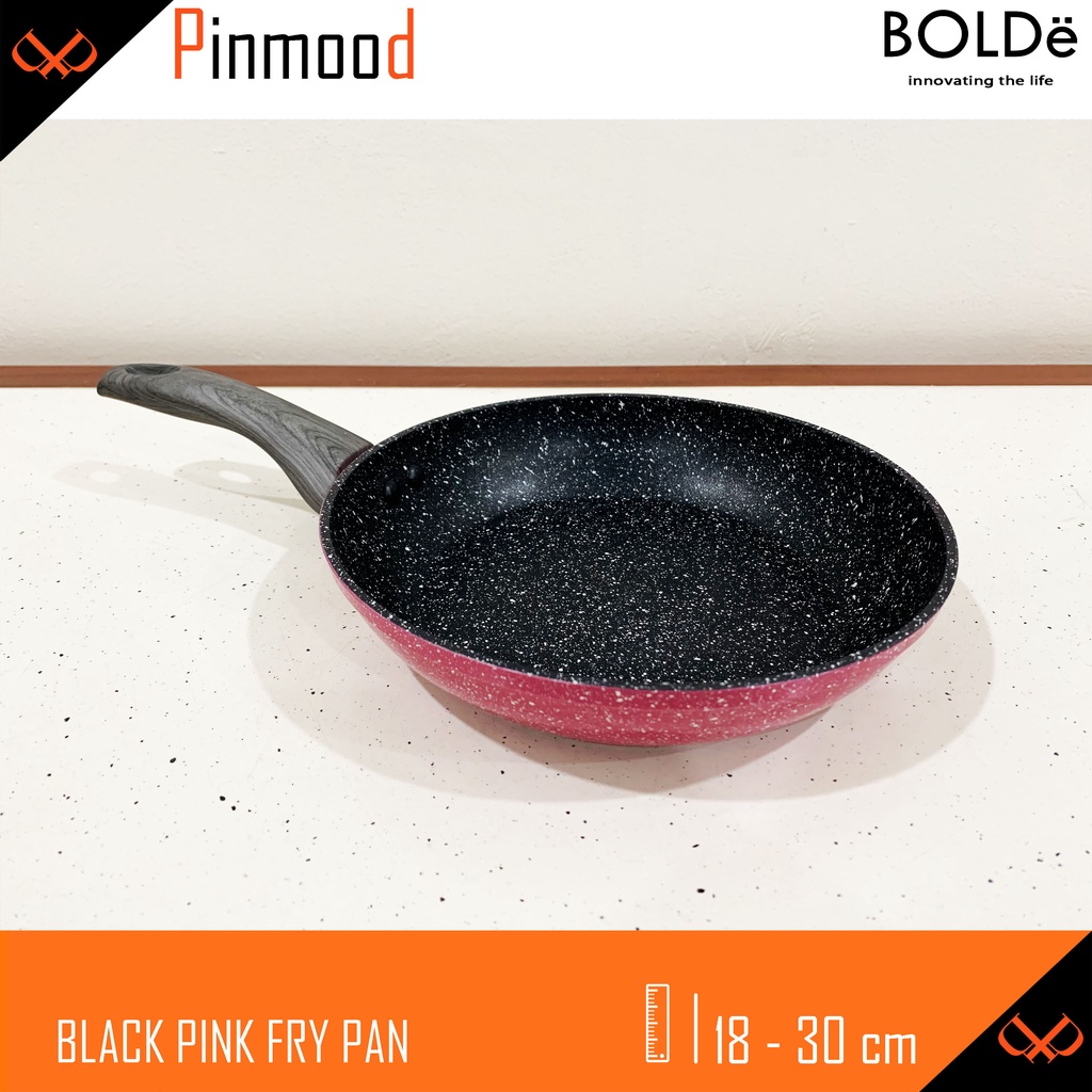 Jual BOLDE BLACK PINK FRY PAN / FRYPAN SUPER PAN COATING GRANITE PANCI ...