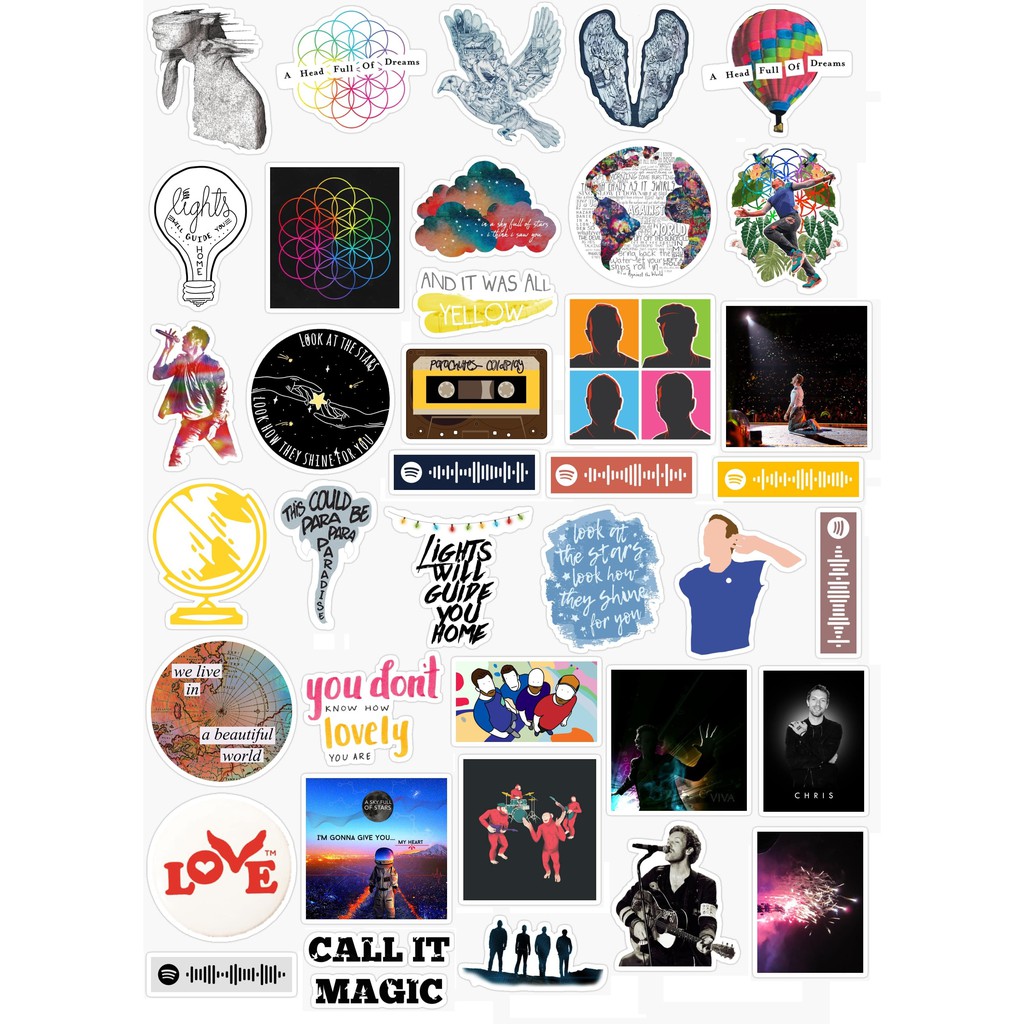 Jual Coldplay sticker pack | Shopee Indonesia