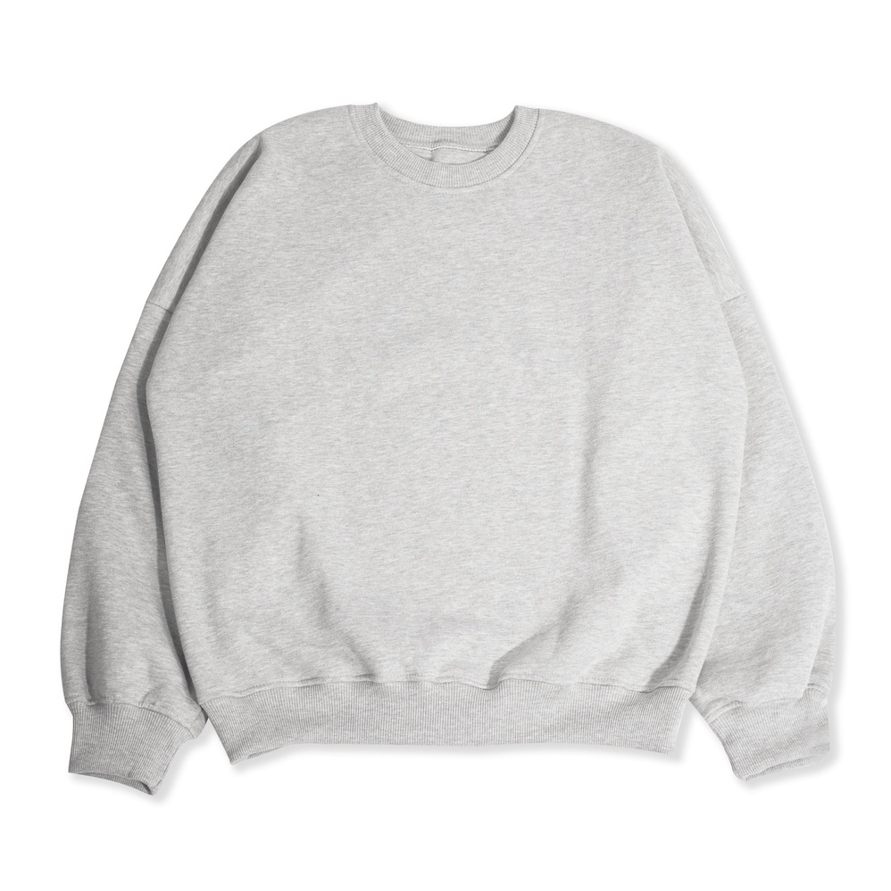 Jual Crewneck Boxy Oversized Grey Misty | Shopee Indonesia