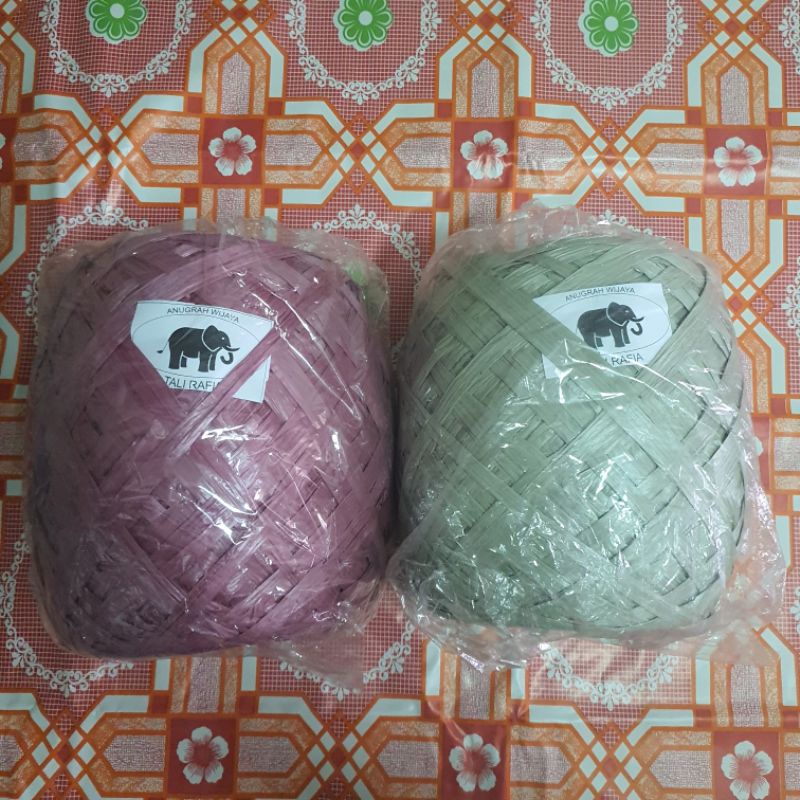 Jual Tali Rafia Rumput Jepang Warna Random Kemasan 1Kg Tali Pengikat ...