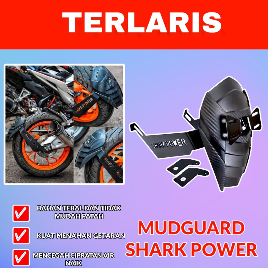 Jual P1M5 Mudguard Shark Power Yamaha Aerox 155 / Mud Guard Mud Flap Aerox 155 | Shopee Indonesia