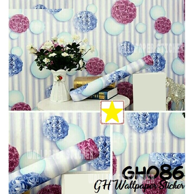 Jual Stiker dekorasi dinding Wallstiker kamar tidur Wallpaper dinding ruang tamu elegan Ukuran ...