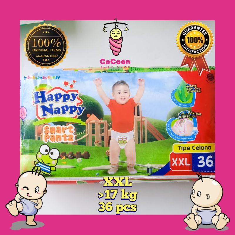 Jual Popok Bayi Happy Nappy Pants XXL36 XXL 36 Tipe Celana | Shopee ...