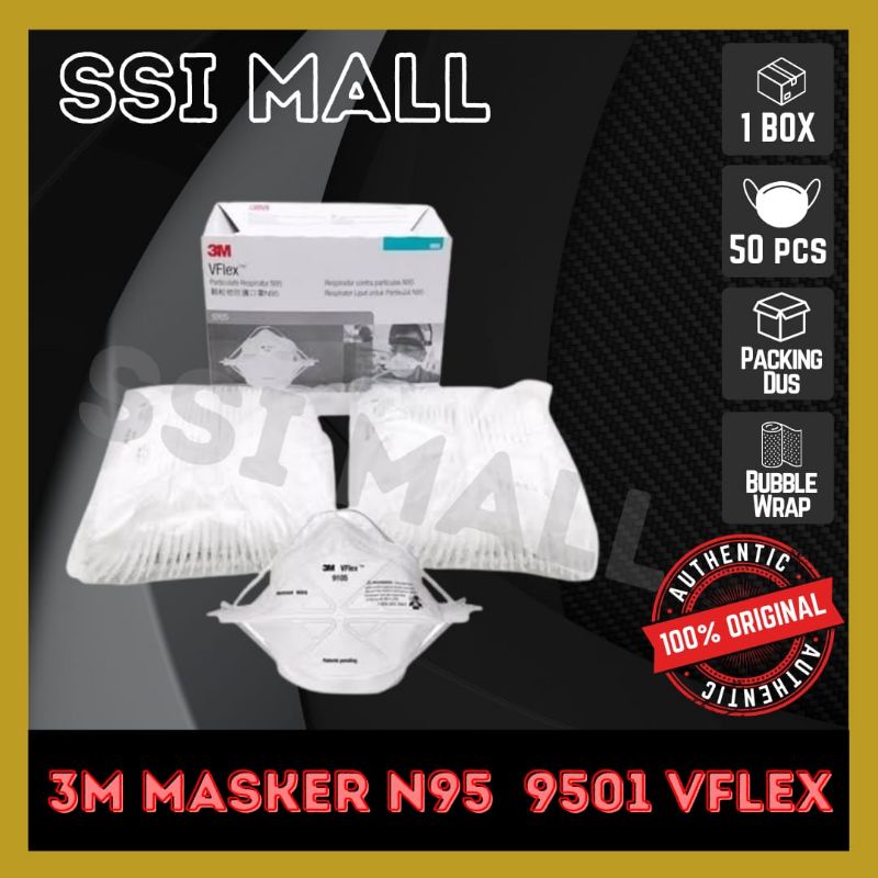 Jual SSI Masker 3M 9105 N95 made in singapura Original Termurah isi 50 ...