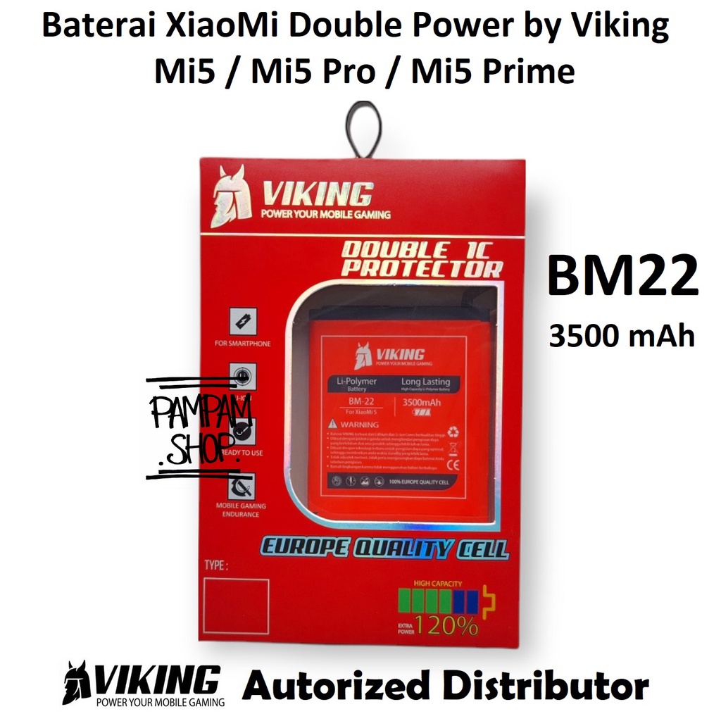 Jual Baterai VIKING Double Power Original XiaoMi BM22 Mi5 Mi 5 Prime Pro Mi 5 Batre Batrai ...