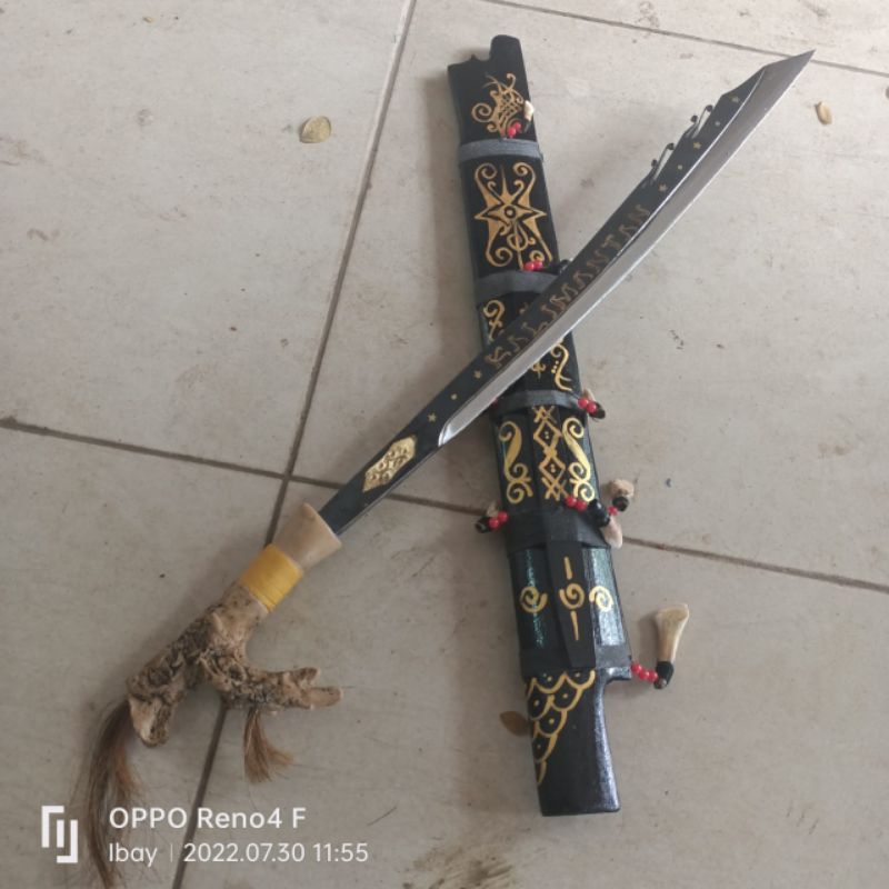 Jual Mandau dayak asli kalimantan Motif Tanduk | Shopee Indonesia