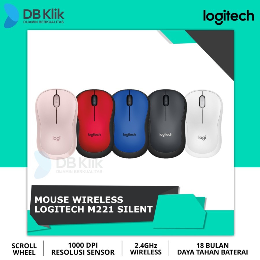 Jual Mouse Wireless Logitech M221 " Silent " | Shopee Indonesia