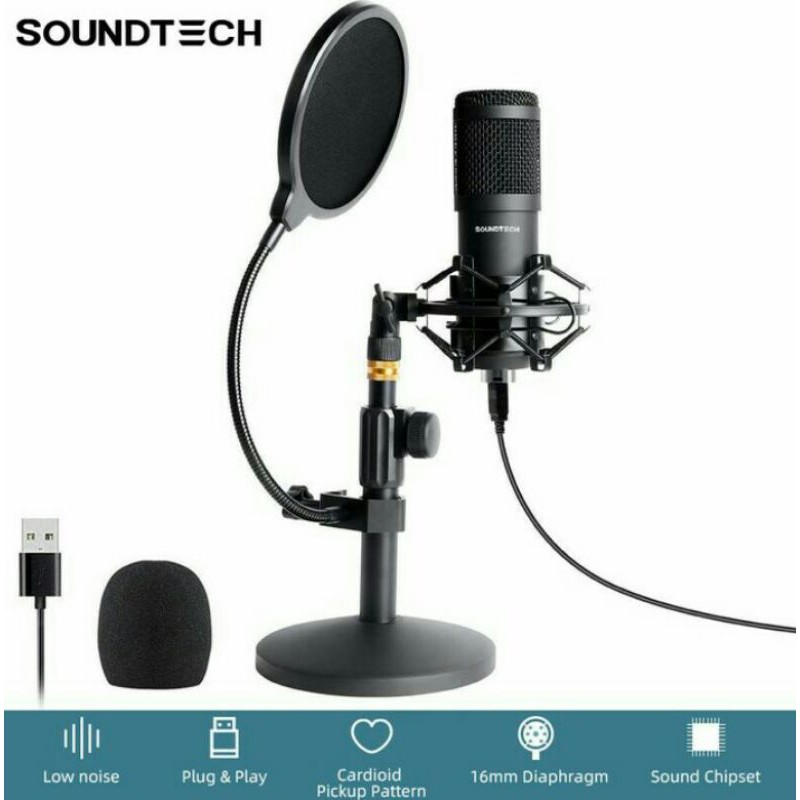 Jual SOUNDTECH ST-800 KIT USB Microphone Plug&Play | Shopee Indonesia