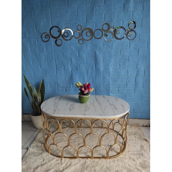 Jual MEJA TAMU OVAL BESI INDUSTRIAL MEJA CAFE SHABBY RUSTIC | Shopee ...