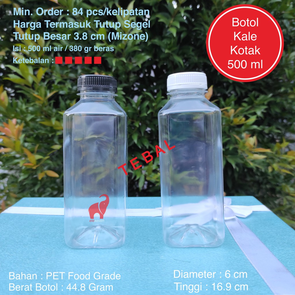 Jual 39 49 Botol Kale KOTAK 500ml TEBAL / Botol Kick / Botol Plastik ...