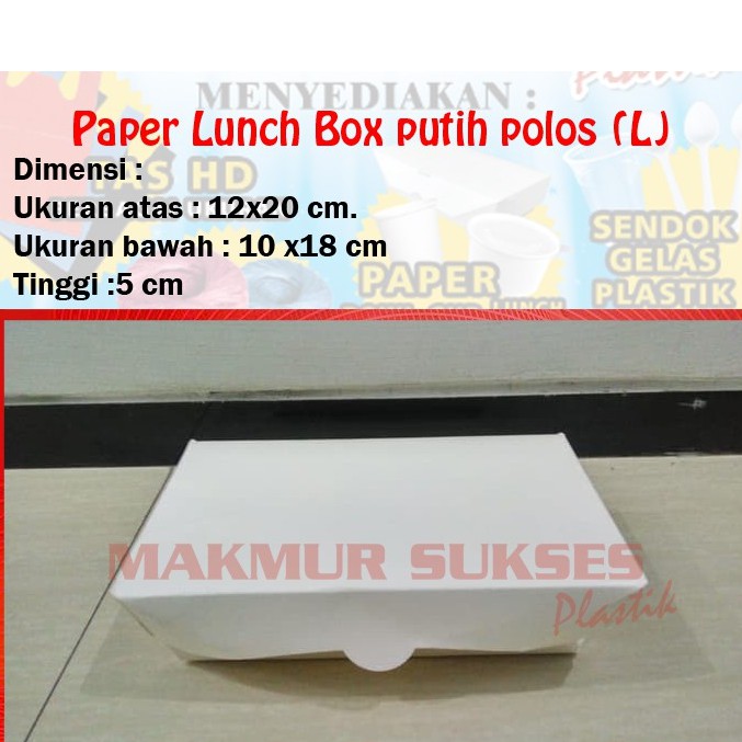 Jual Paper Lunch Box Forming Putih Ivory Laminasi (L) | Shopee Indonesia