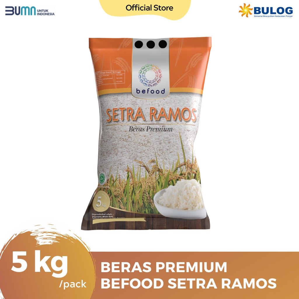 Jual BULOG - Beras Premium befood Setra Ramos 5 kg | Shopee Indonesia
