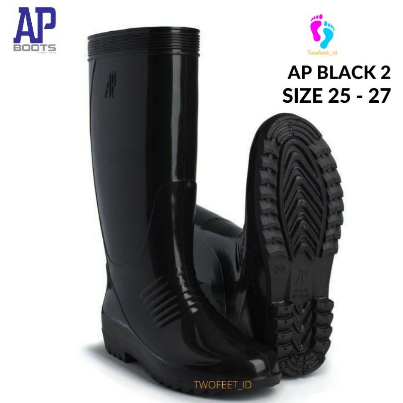 Jual Sepatu Boots AP Hitam Panjang / Sepatu AP Boots Full Black ...