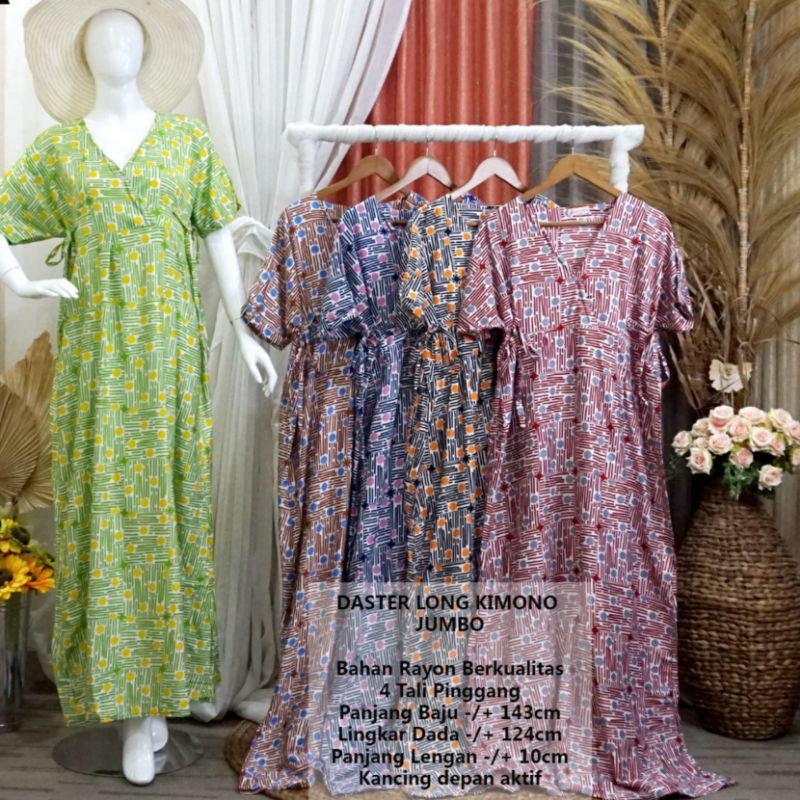 Jual KIMONO DRESS LONG KIMONO MOTIF DASTER KEKINIAN TERBARU UKURAN ...