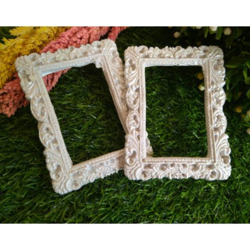 Jual frame kotak frame ukir frame resin bahan mahar scrapbook | Shopee ...